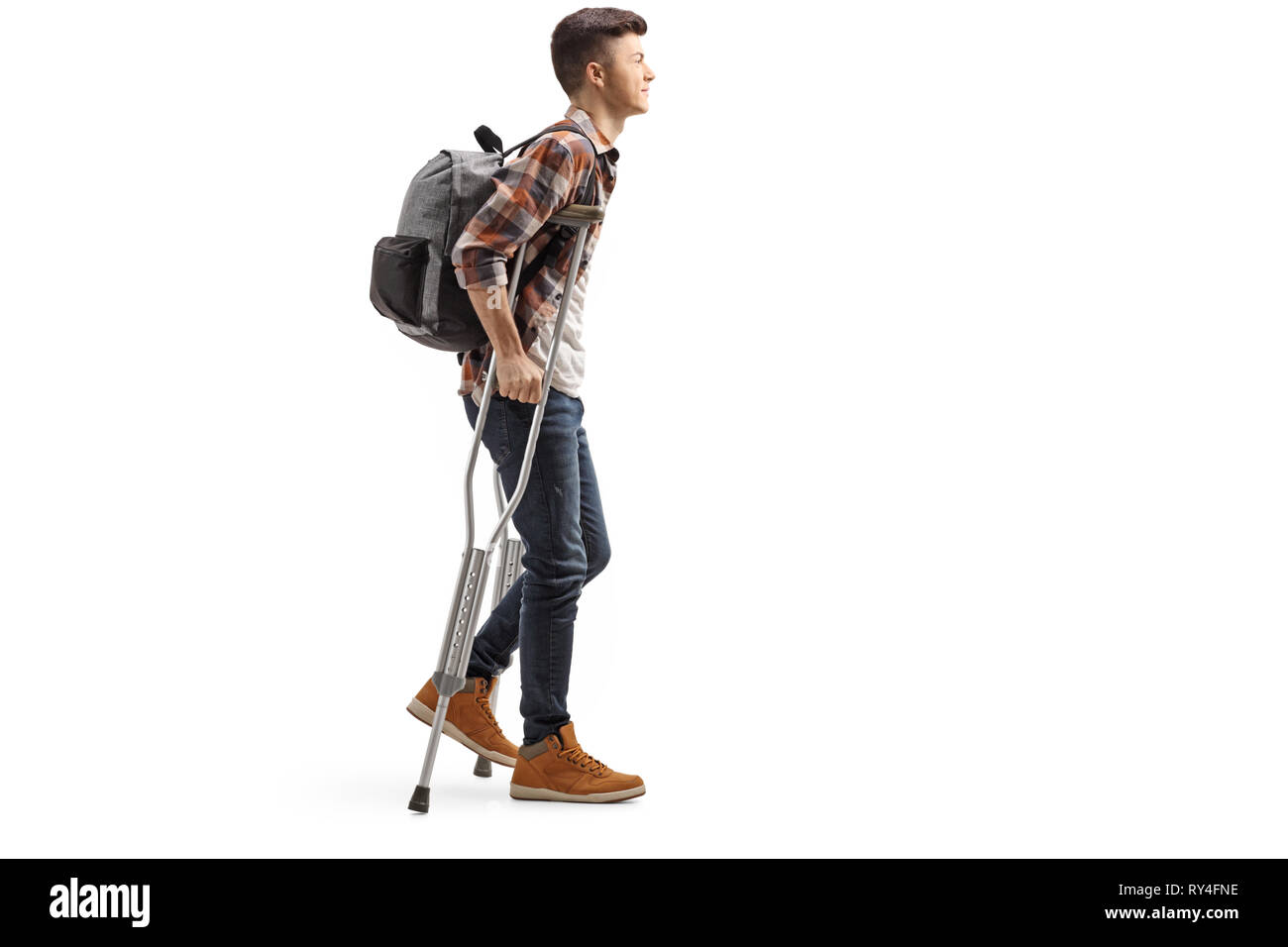 One leg one crutch hi-res stock photography and images - Alamy