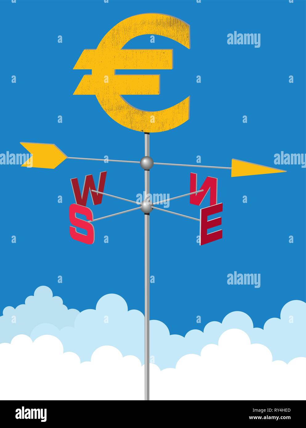 Weather vane in euro symbol design Stock Vector Image & Art - Alamy