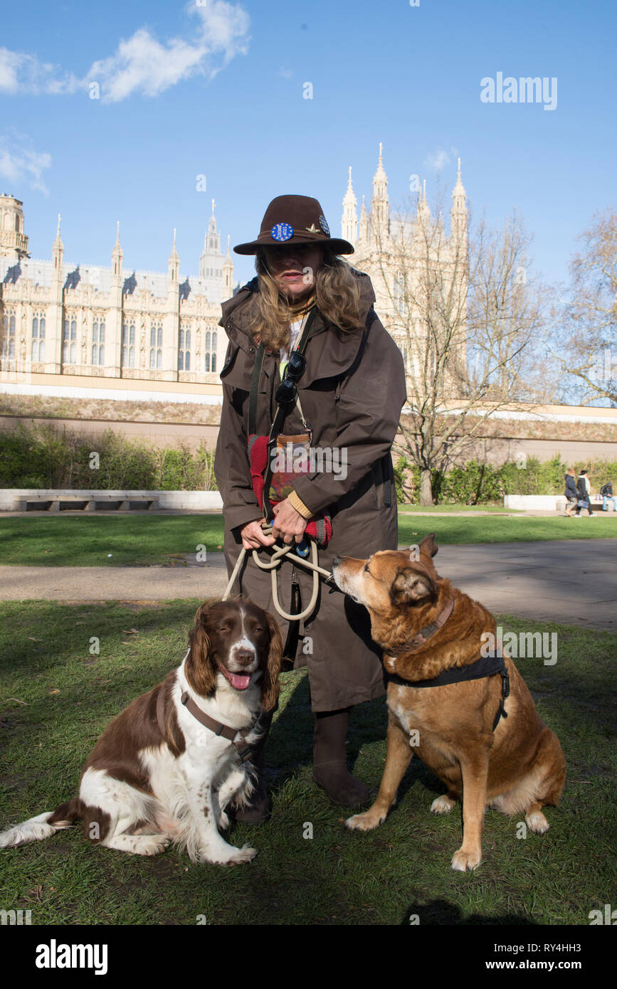 London, UK. 10th Mar, 2019. "Brexit is a Dogs Dinner" demonstration at ...