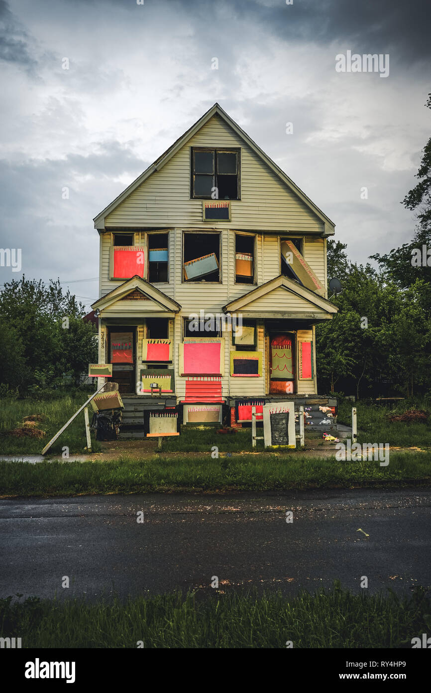 DETROIT, USA - March 07, 2019: The Heidelberg Project in Detroit ...