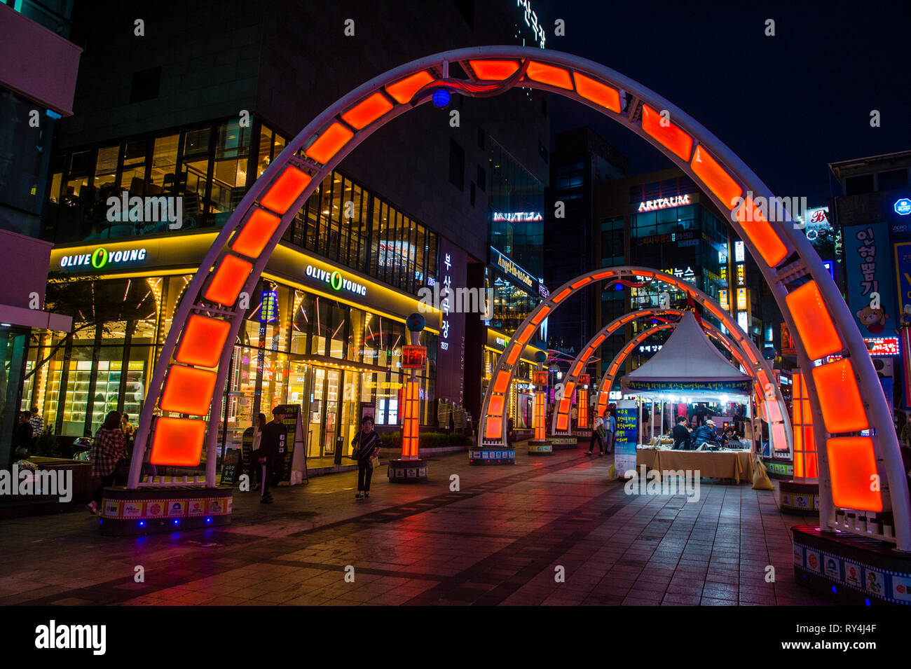 Busan International Film Festival(BIFF) Square in Busan, South Korea ...