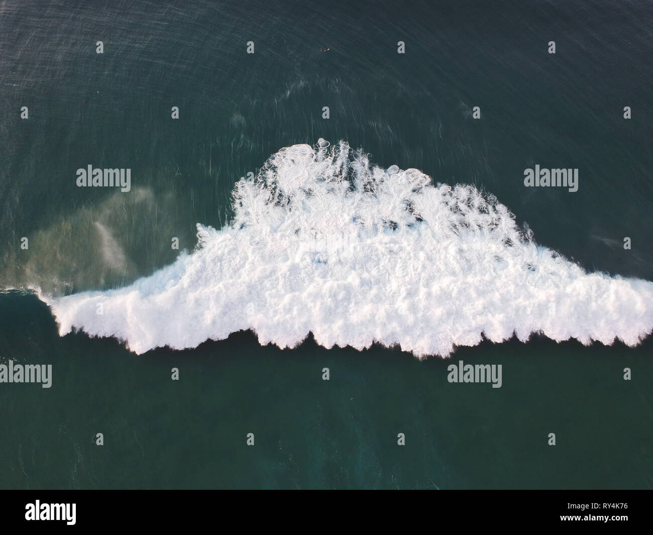 Aerial top view of ocean wave with foam. Drone Photo Stock Photo - Alamy