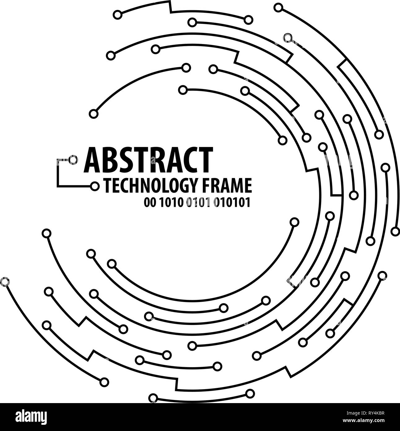 Abstract technology round frame Stock Vector Image & Art - Alamy