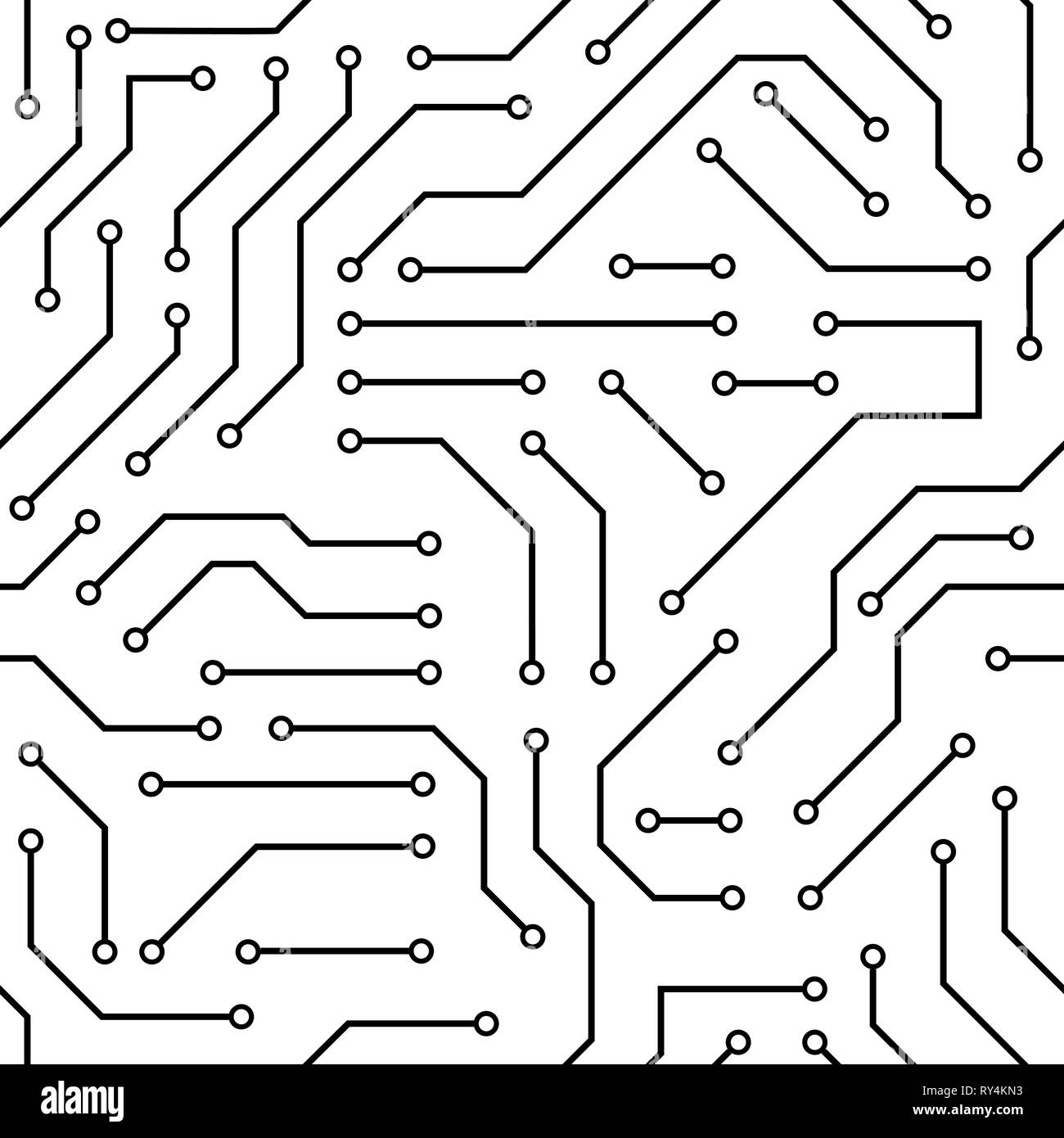 Circuit board black and white Stock Vector Image & Art - Alamy