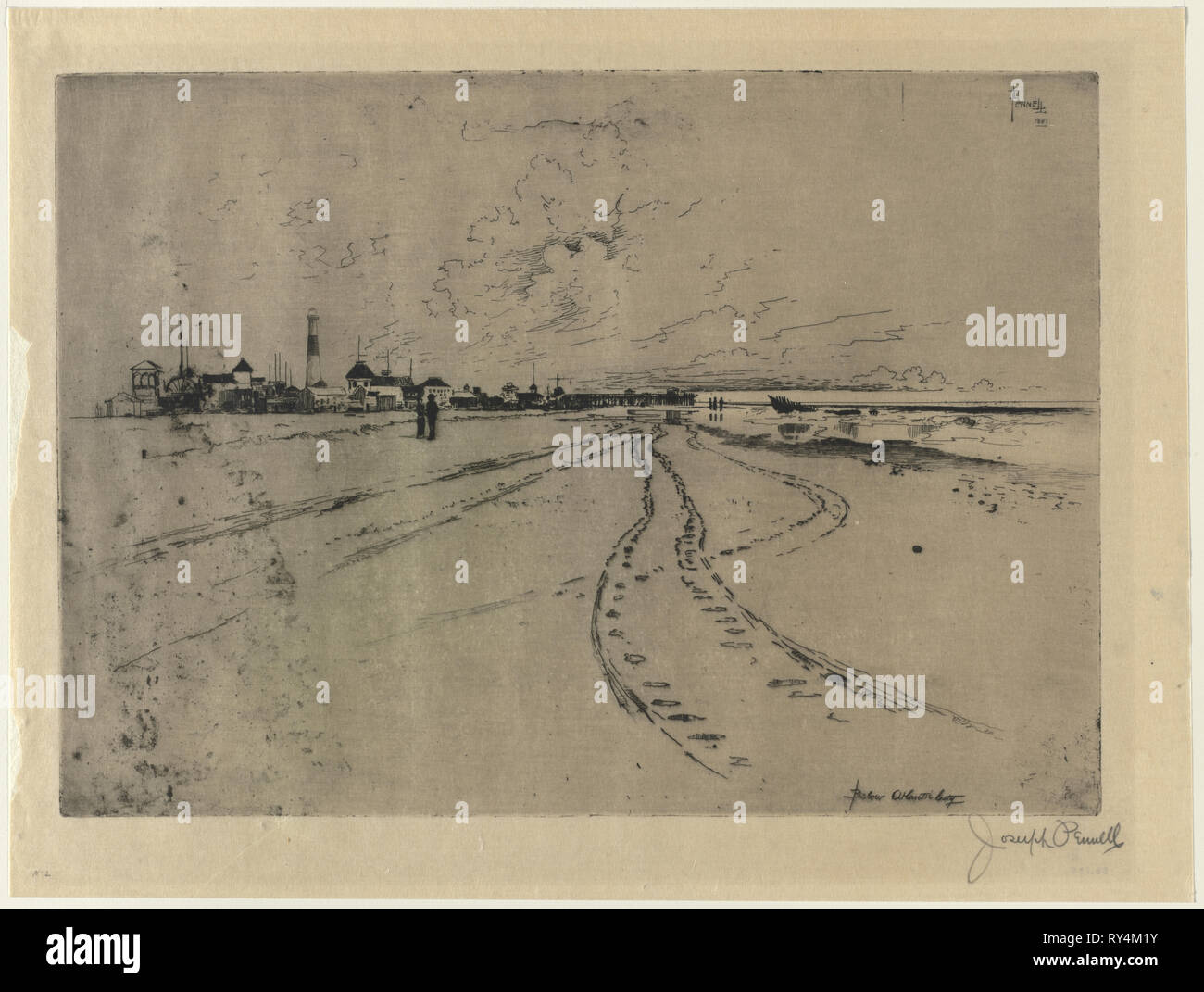 Below Atlantic City, 1881. Joseph Pennell (American, 1857-1926 ...