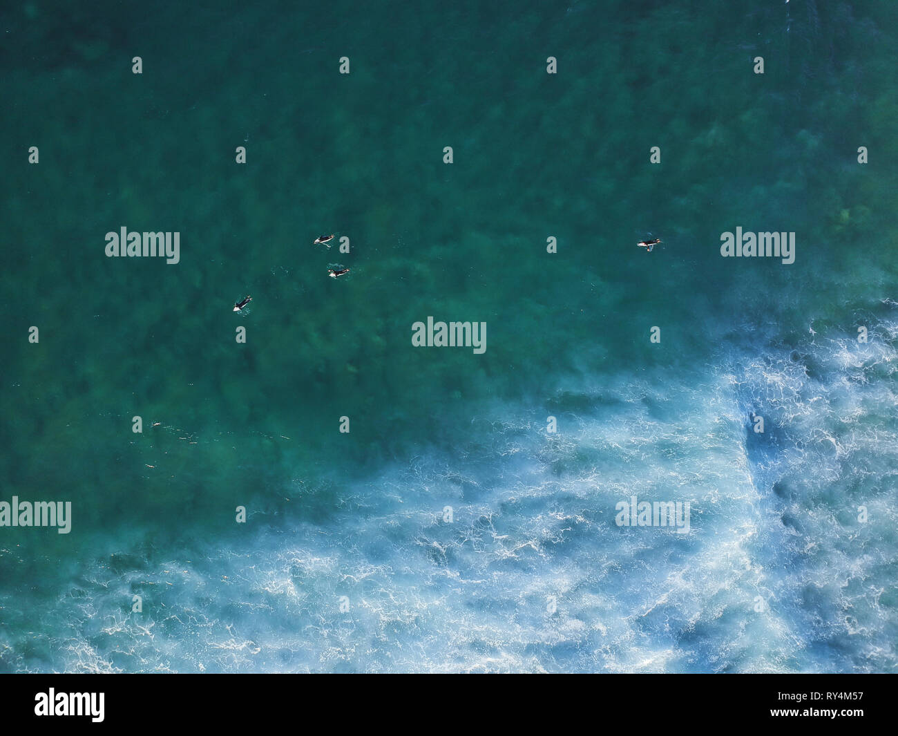 Aerial view from surfer in a wave. Drone photo. Surf Spot Stock Photo ...