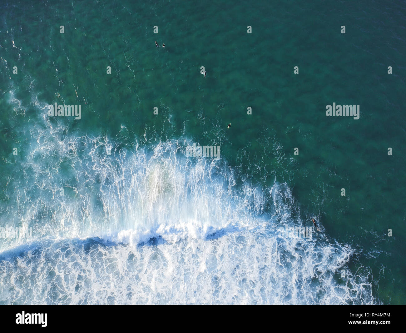 Aerial view from surfer in a wave. Drone photo. Surf Spot Stock Photo ...