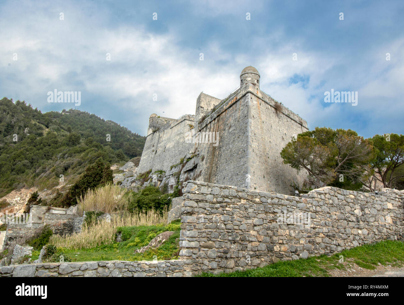 Doria castle at Porto Venere, Liguria, Italy Stock Photo - Alamy
