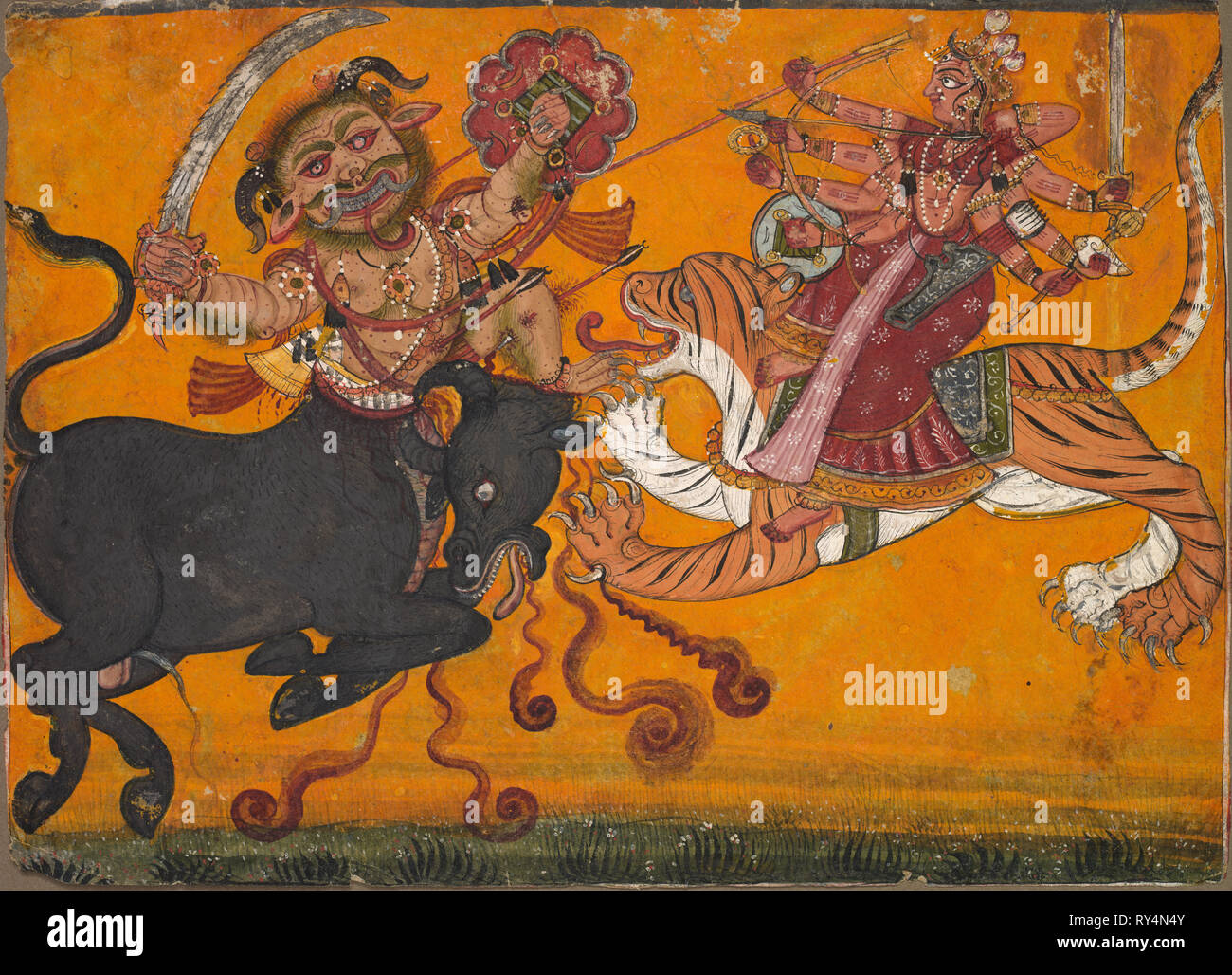 Durga slaying mahisha hi-res stock photography and images - Alamy