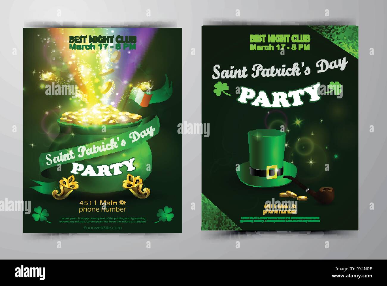 Vector St. Patrick s Day poster design template Stock Vector Image ...