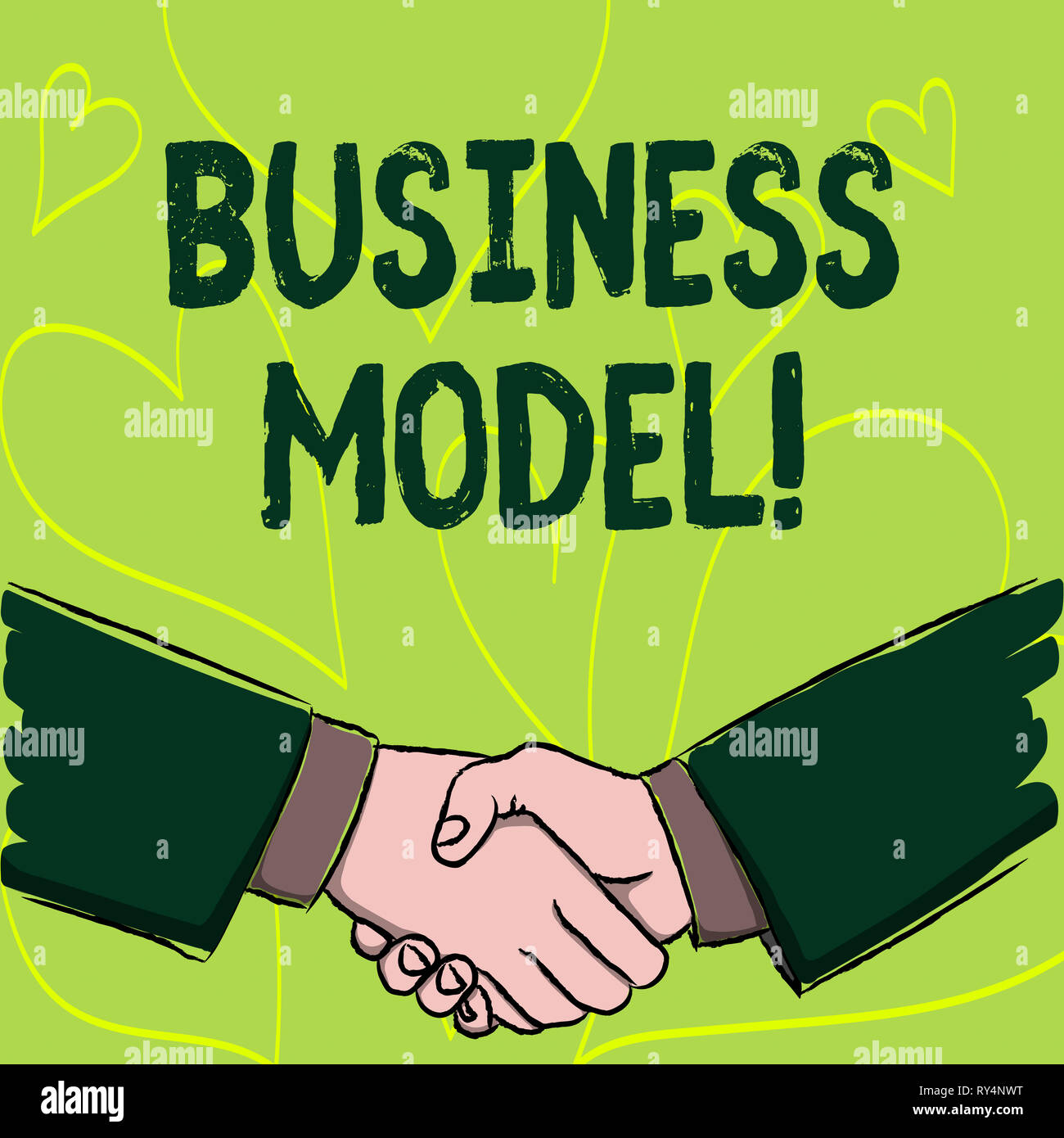 Writing note showing Business Model. Business concept for Innovative ...