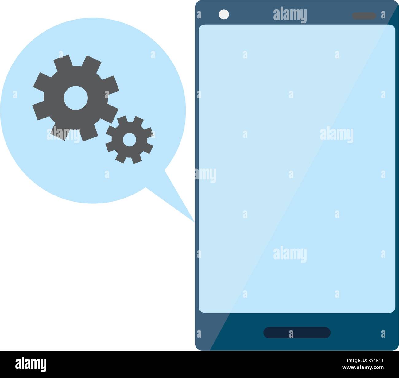 smartphone speech bubble setting Stock Vector Image & Art - Alamy