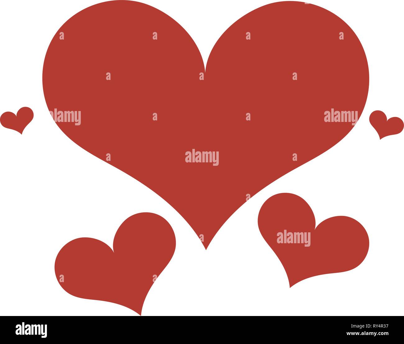 red hearts love romantic Stock Vector Image & Art - Alamy