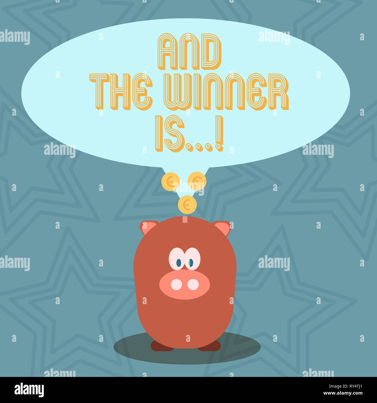 Handwriting text And The Winner Is . Conceptual photo Announcing as ...