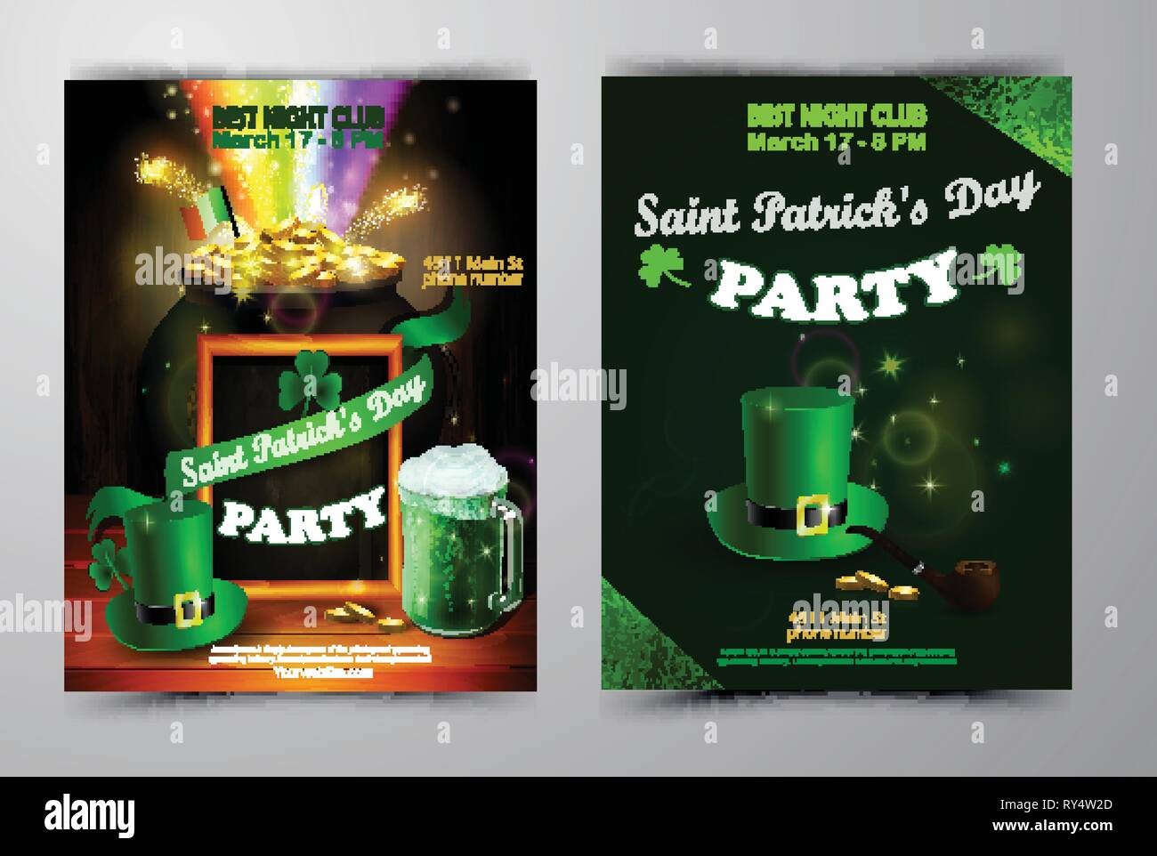 Vector St. Patrick s Day poster design template Stock Vector Image ...