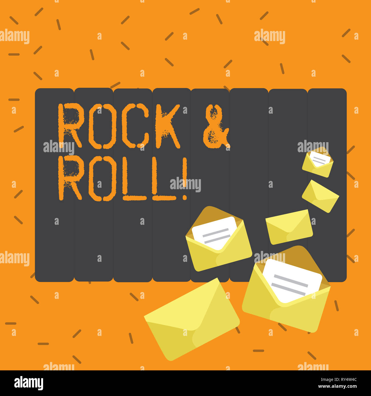 Writing note showing Rock And Roll. Business concept for Musical Genre ...