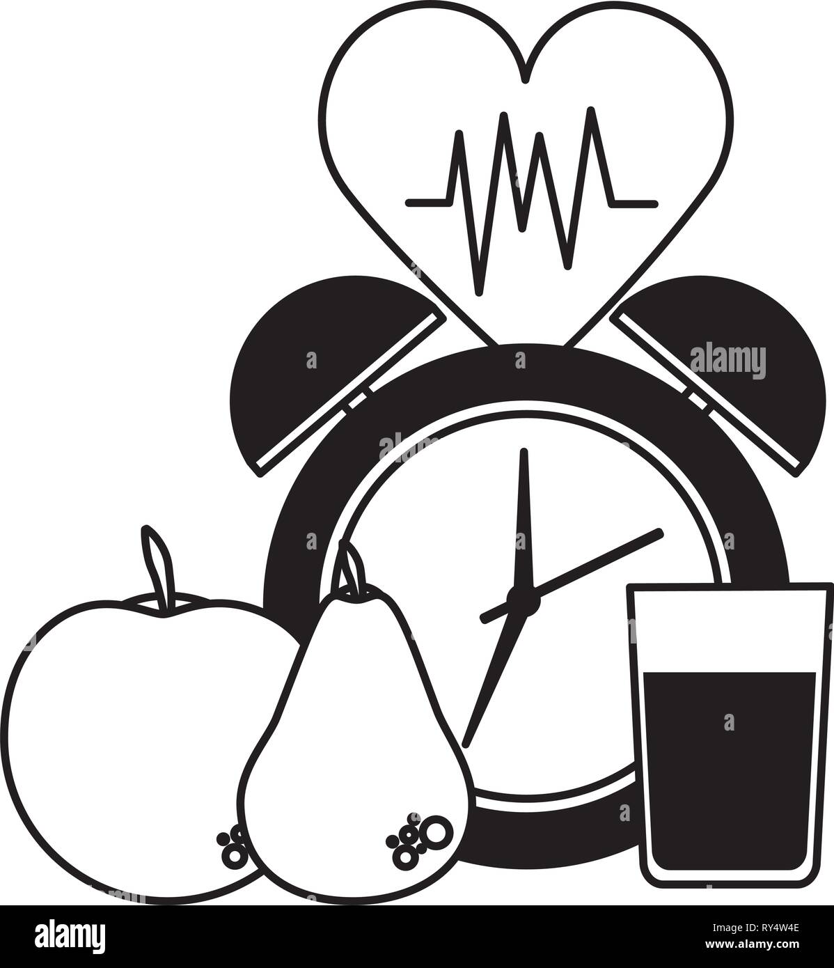 Apple world clock Stock Vector Images - Alamy