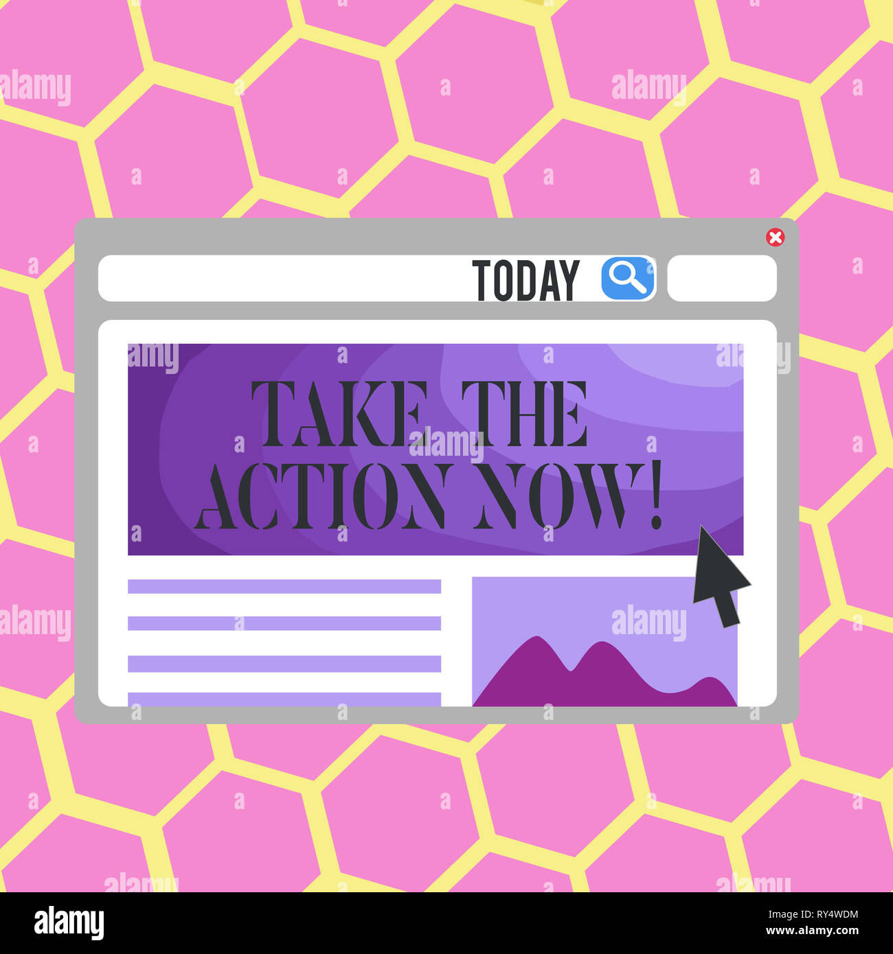 Text sign showing Take The Action Now. Business photo text Act Start ...