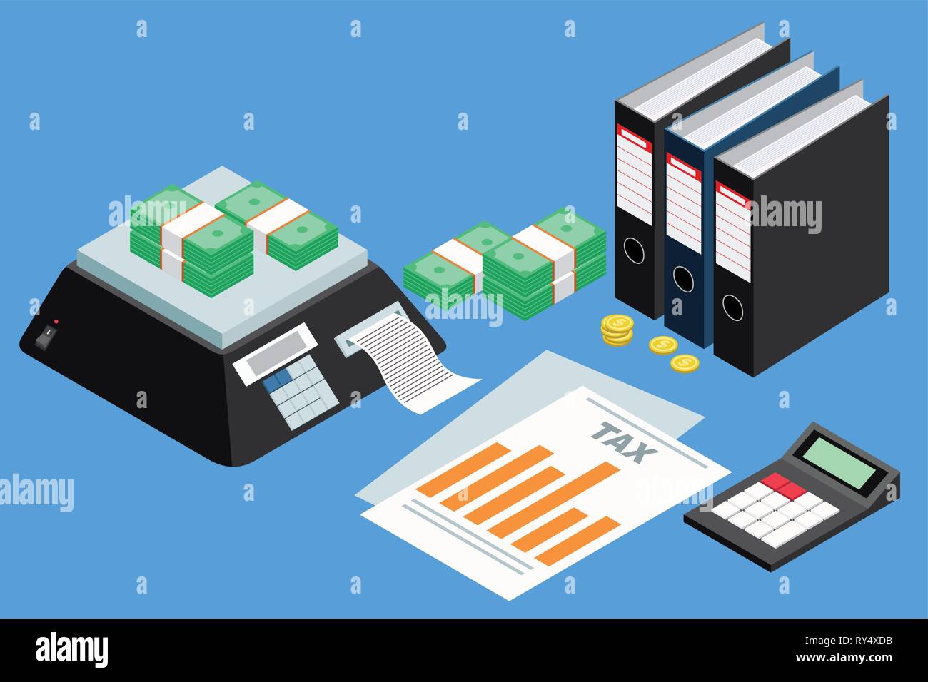A vector illustration of Tax Accounting Concept Stock Vector Image ...