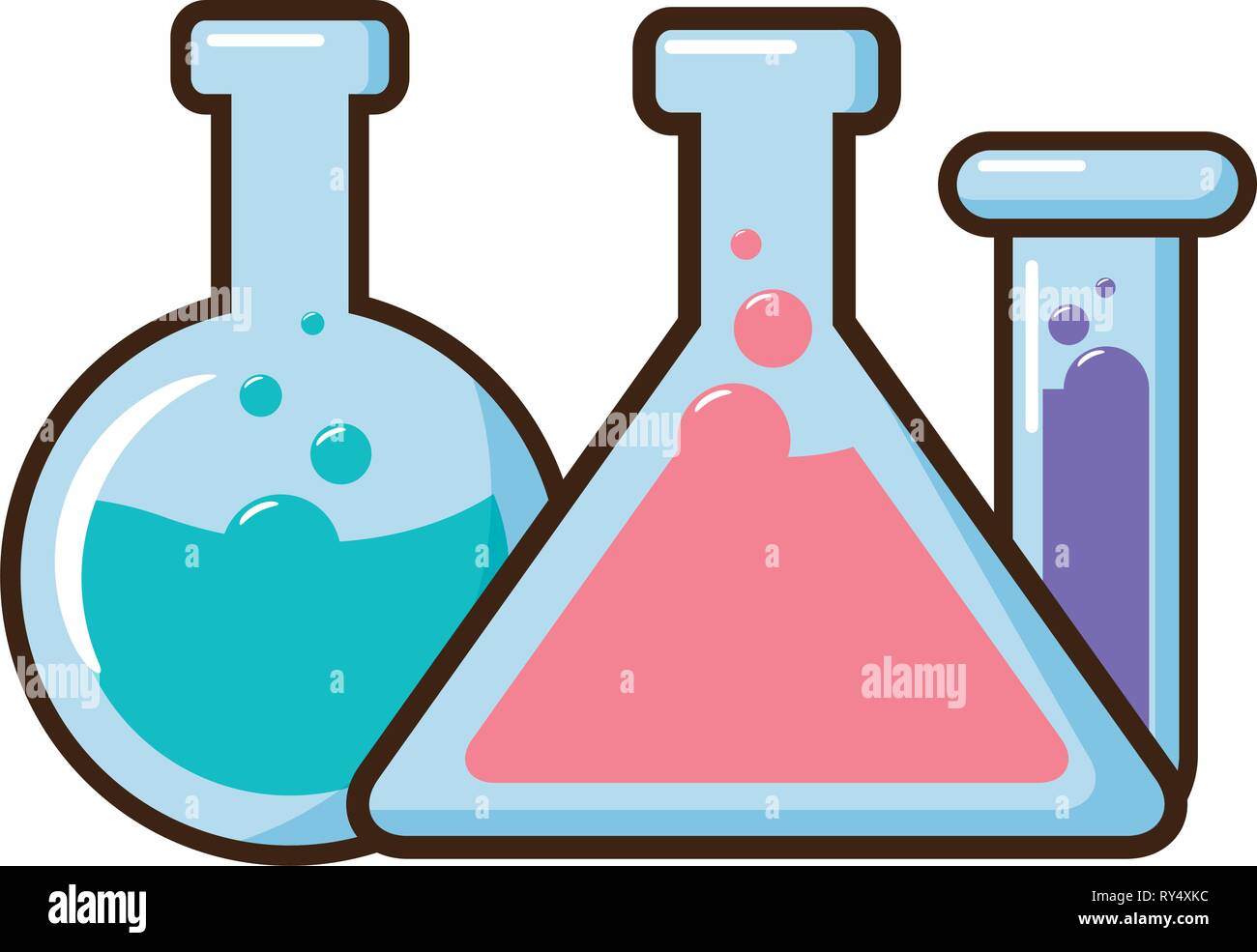 laboratory chemical glassware set Stock Vector Image & Art - Alamy