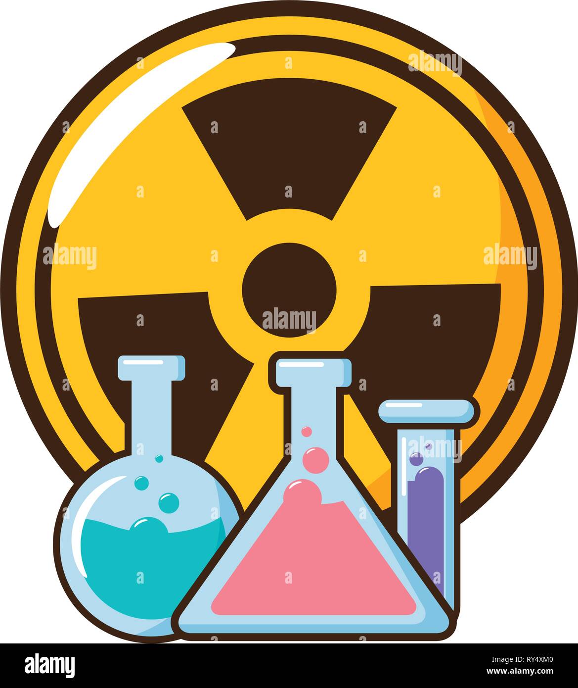 chemical flask radiation Stock Vector Image & Art - Alamy
