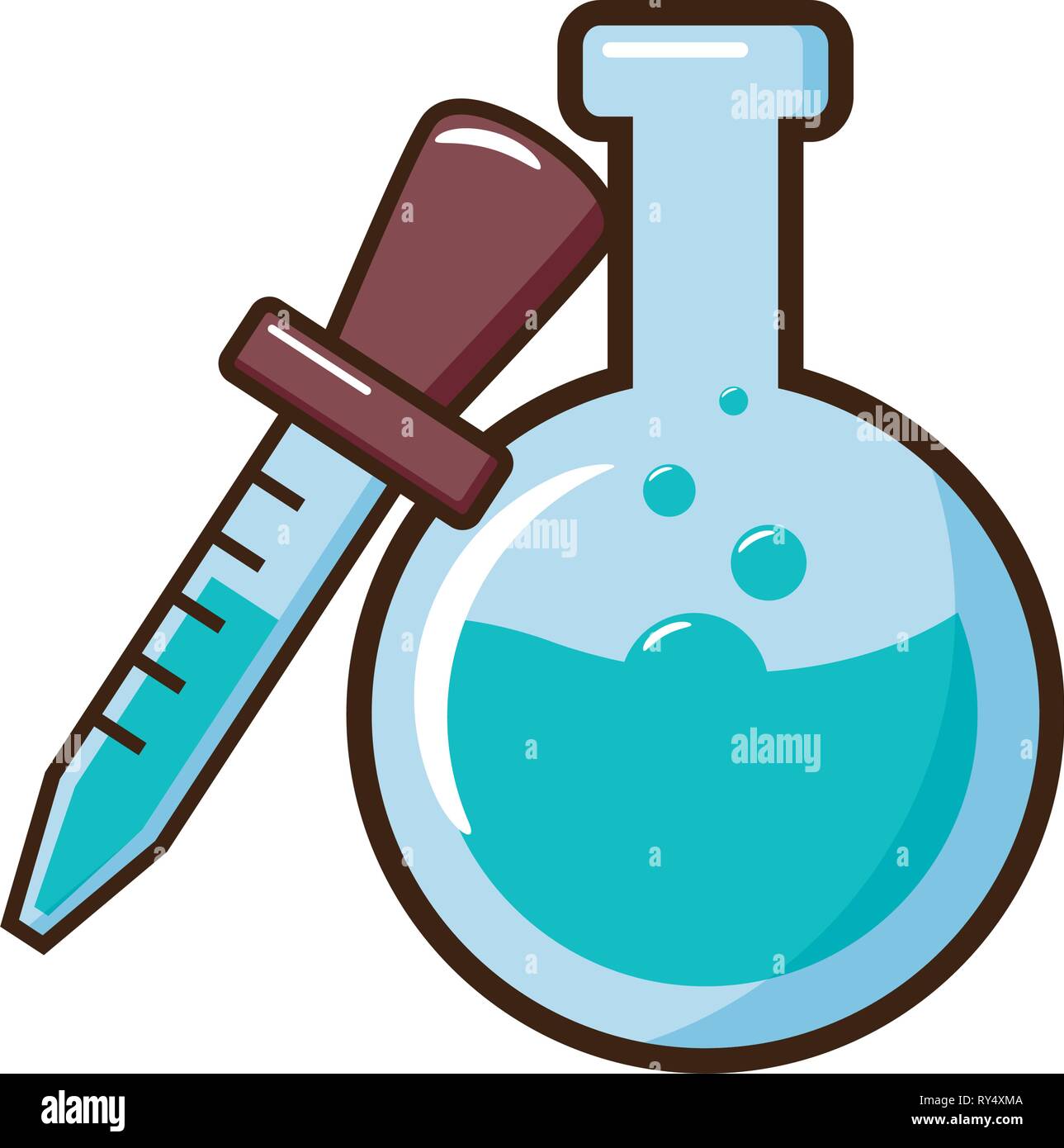 Laboratory glassware dropper test Cut Out Stock Images & Pictures - Alamy
