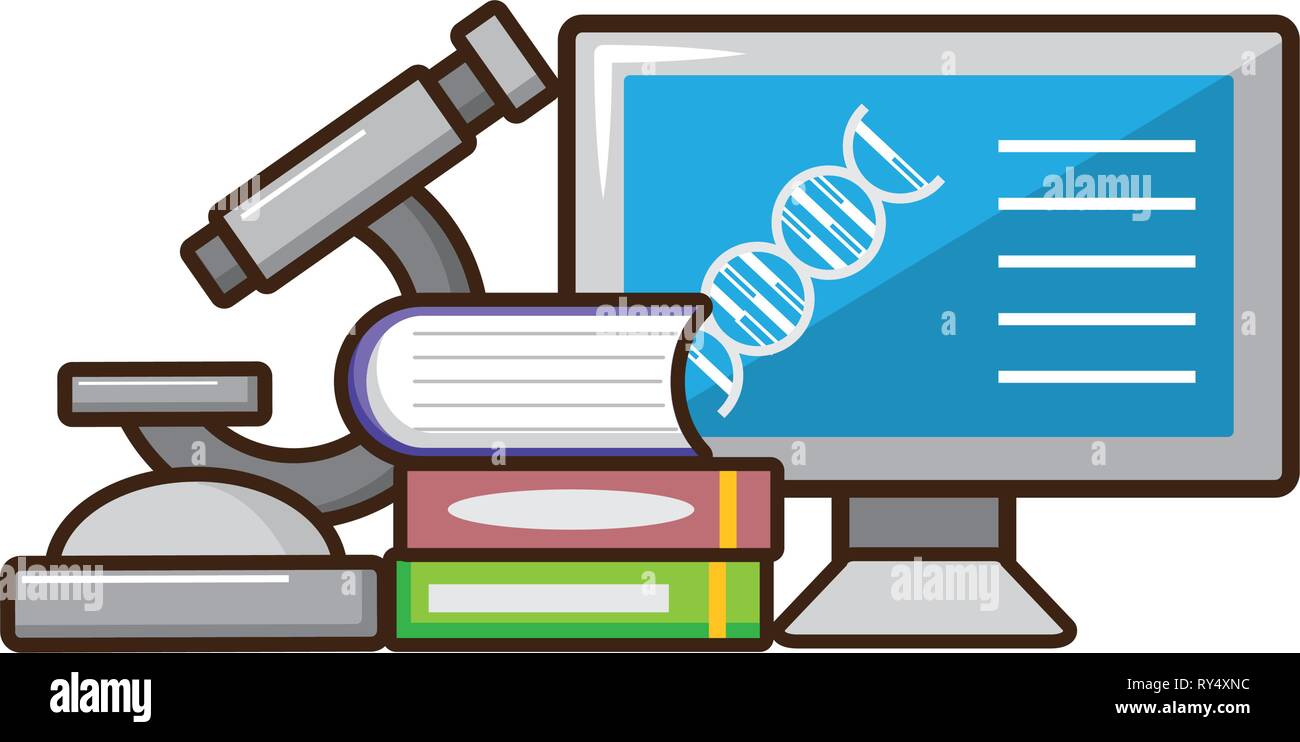 computer microscope laboratory science Stock Vector Image & Art - Alamy