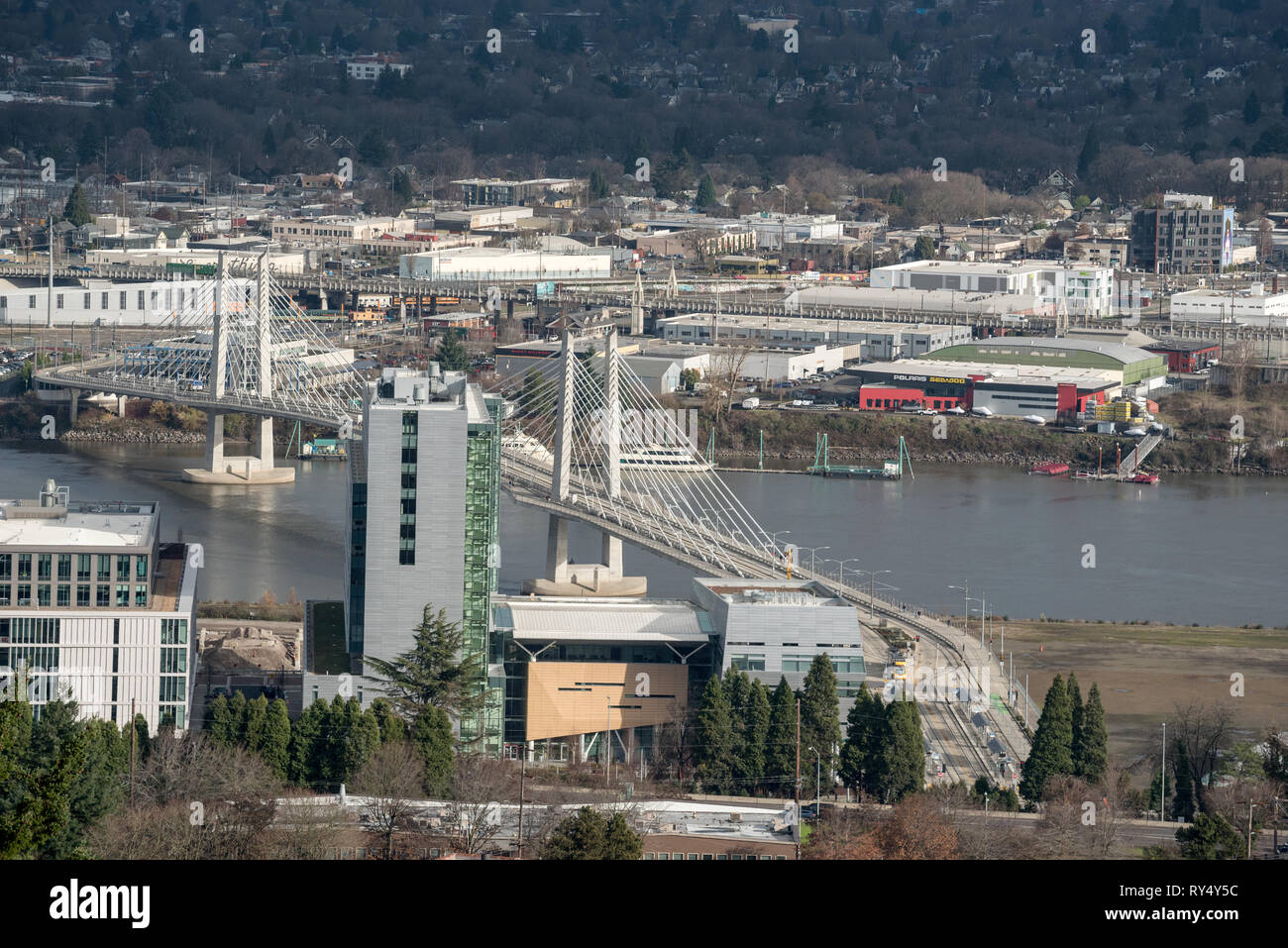Cable stayed pedestrian bridge hi-res stock photography and images - Alamy