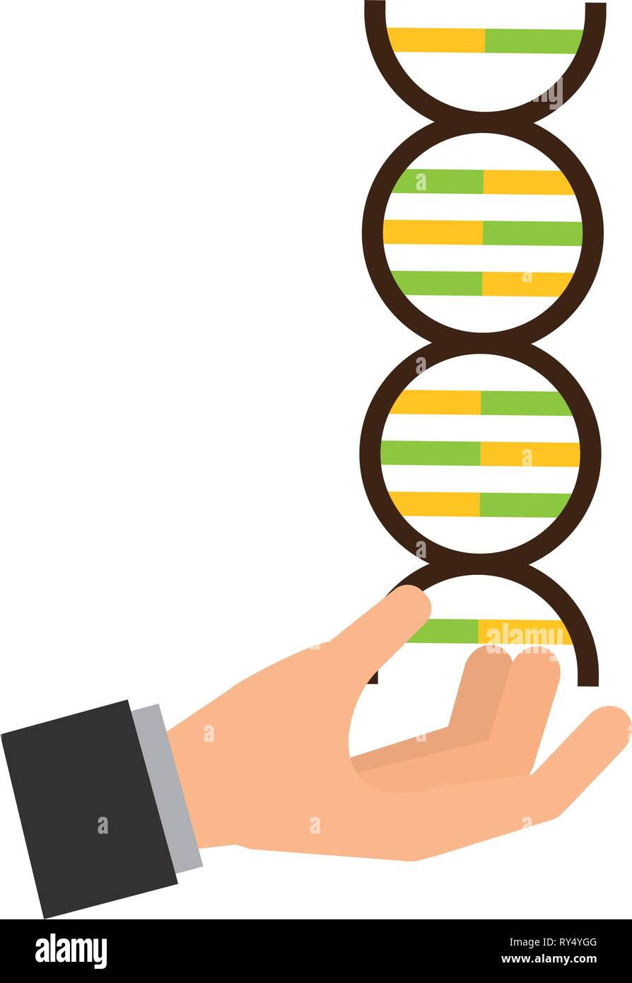 Dna hand helix Stock Vector Images - Alamy