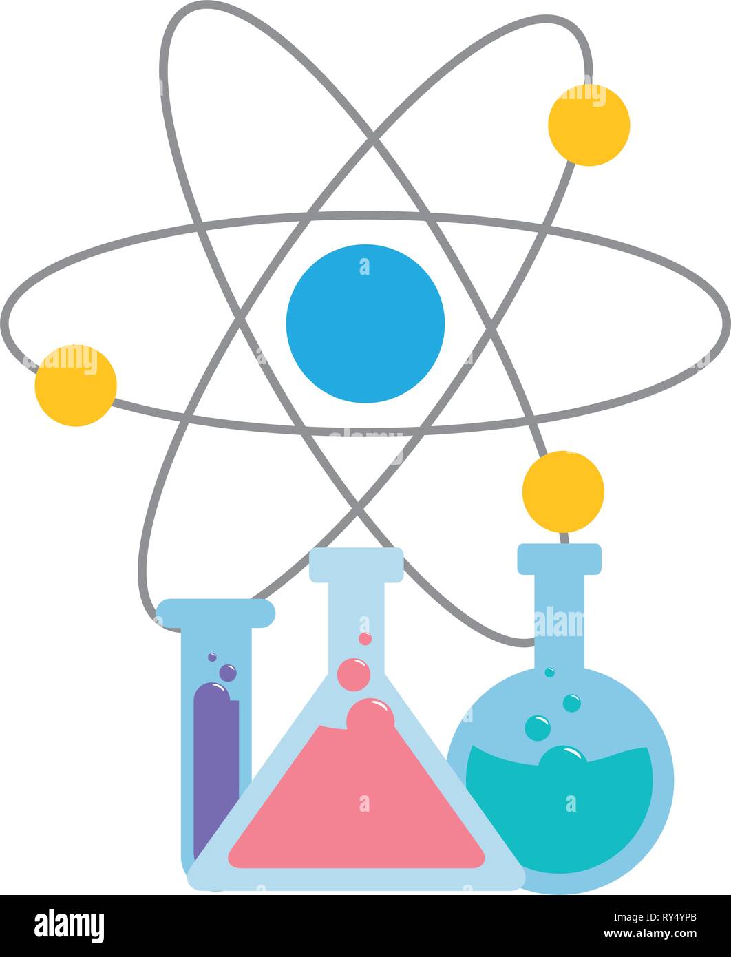 test tubes atom science Stock Vector Image & Art - Alamy