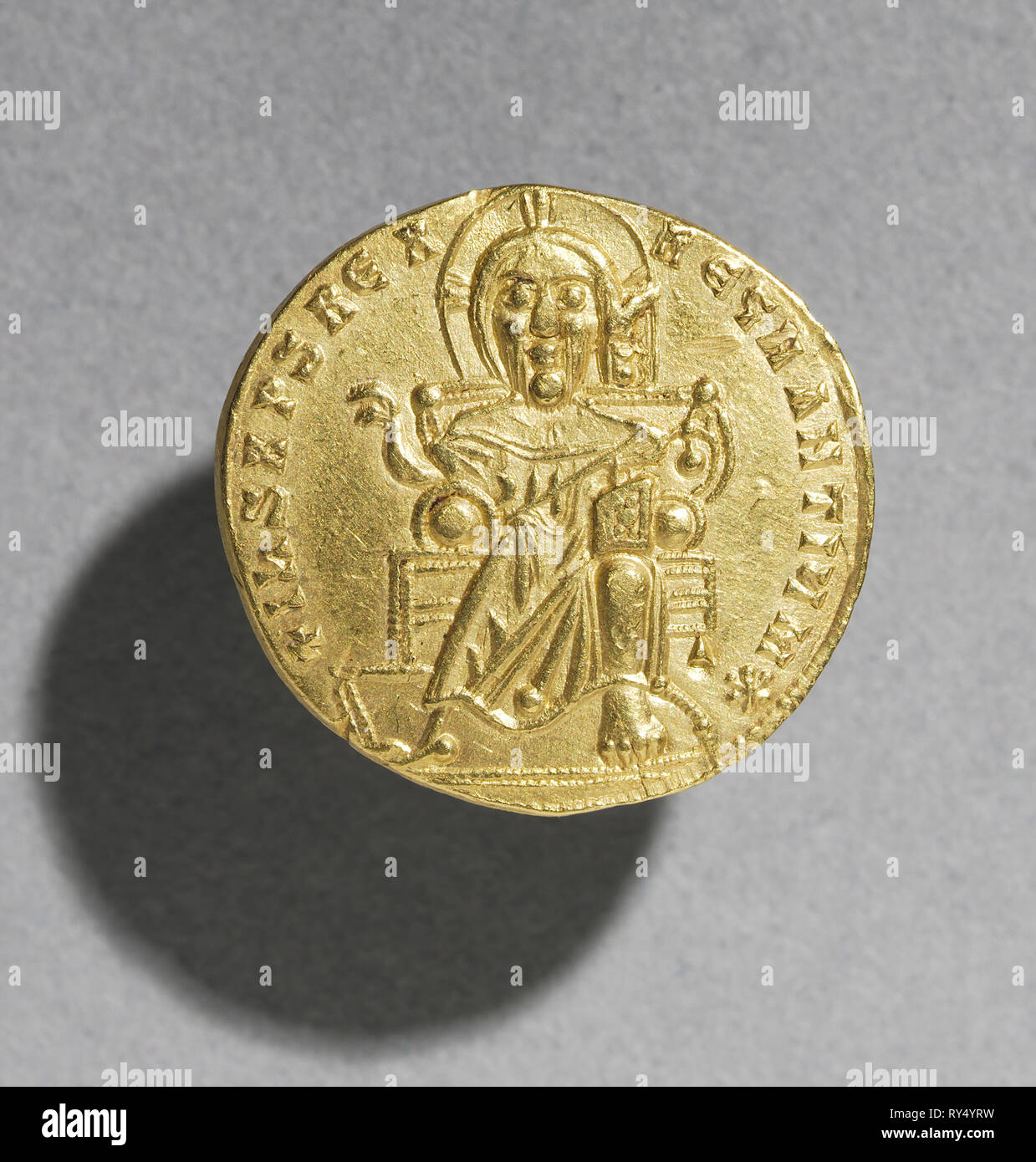 Solidus with Romanus I Lecapenus and His Son Christopher (obverse), 920 ...