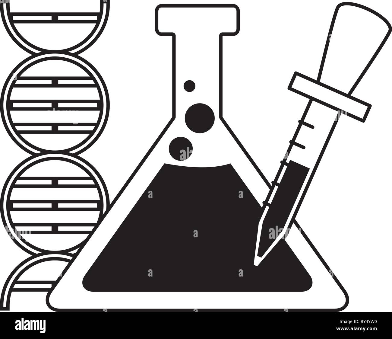 test tube dropper dna Stock Vector Image & Art - Alamy