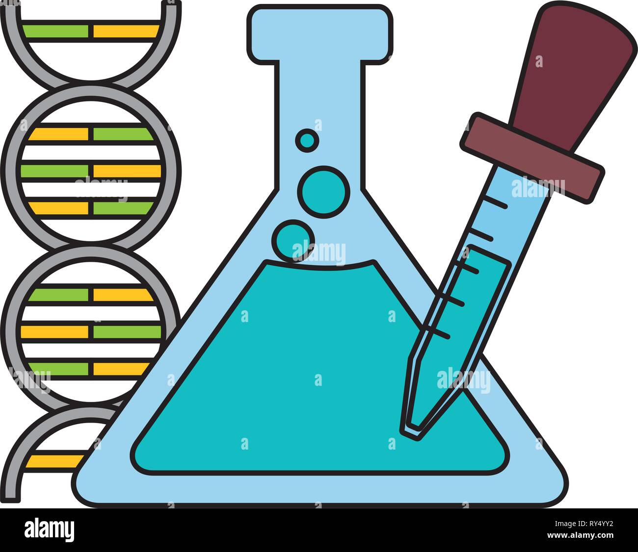 test tube dropper dna Stock Vector Image & Art - Alamy