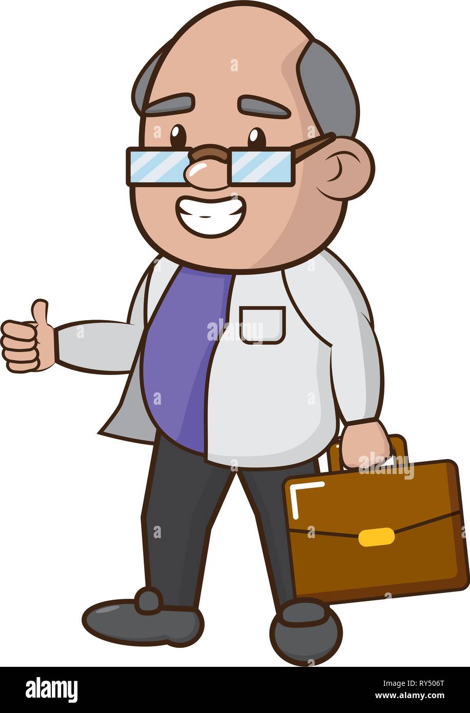 scientific professor character Stock Vector Image & Art - Alamy