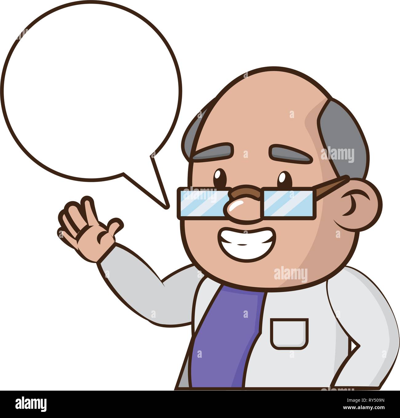 scientific professor character Stock Vector Image & Art - Alamy