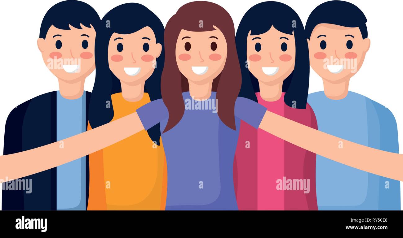 Women group taking selfie Stock Vector Images - Alamy