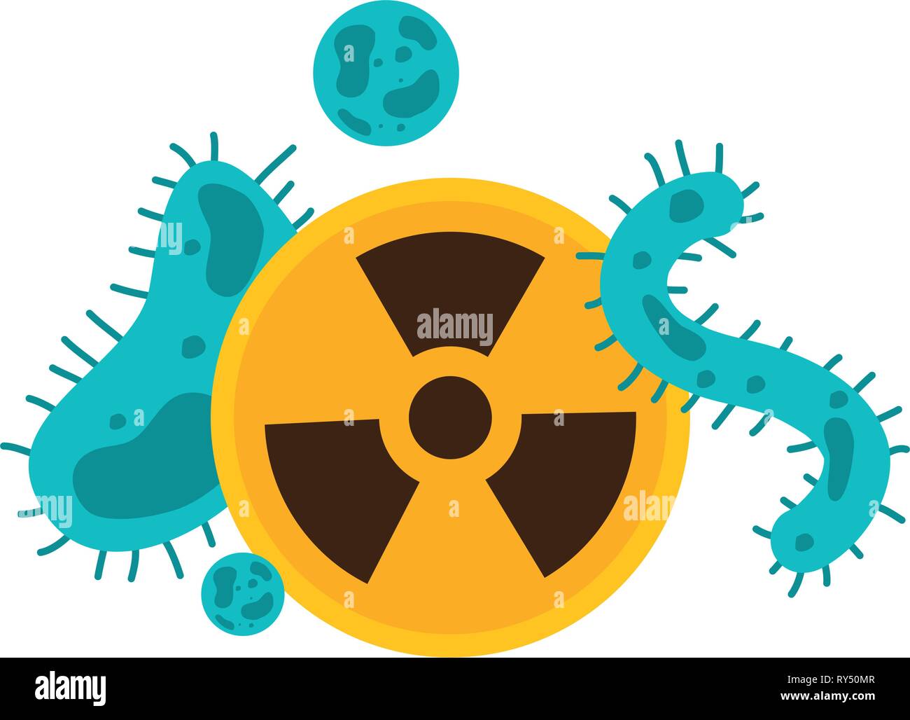 bacteria cells and radiation Stock Vector Image & Art - Alamy