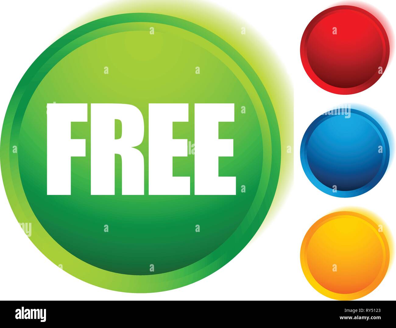 Icon with FREE label. Bonus, gratis icon Stock Vector Image & Art - Alamy