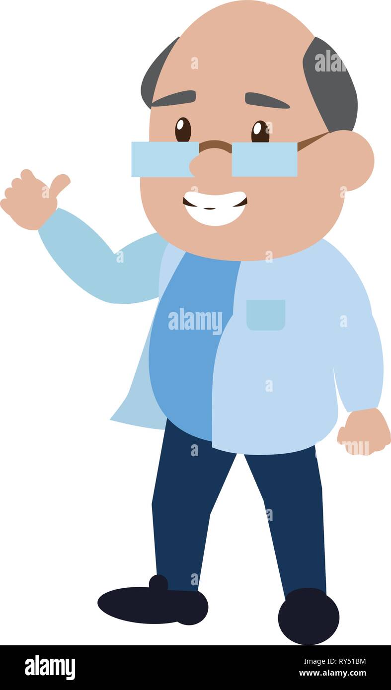 scientific professor character Stock Vector Image & Art - Alamy