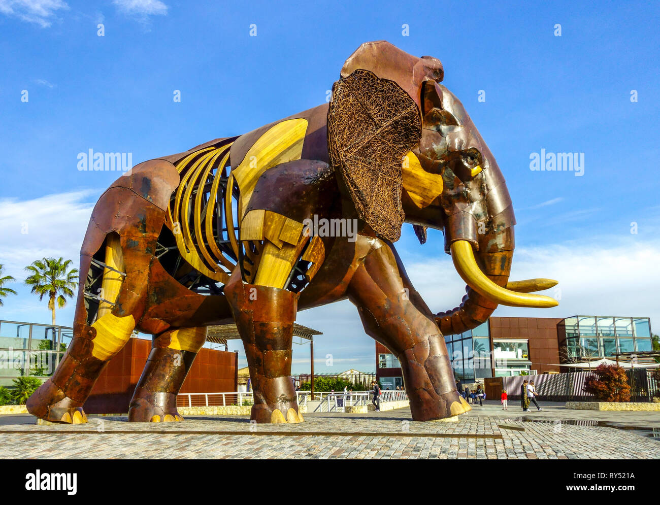 The large statue of the elephant welcomes visitors before entering the ...