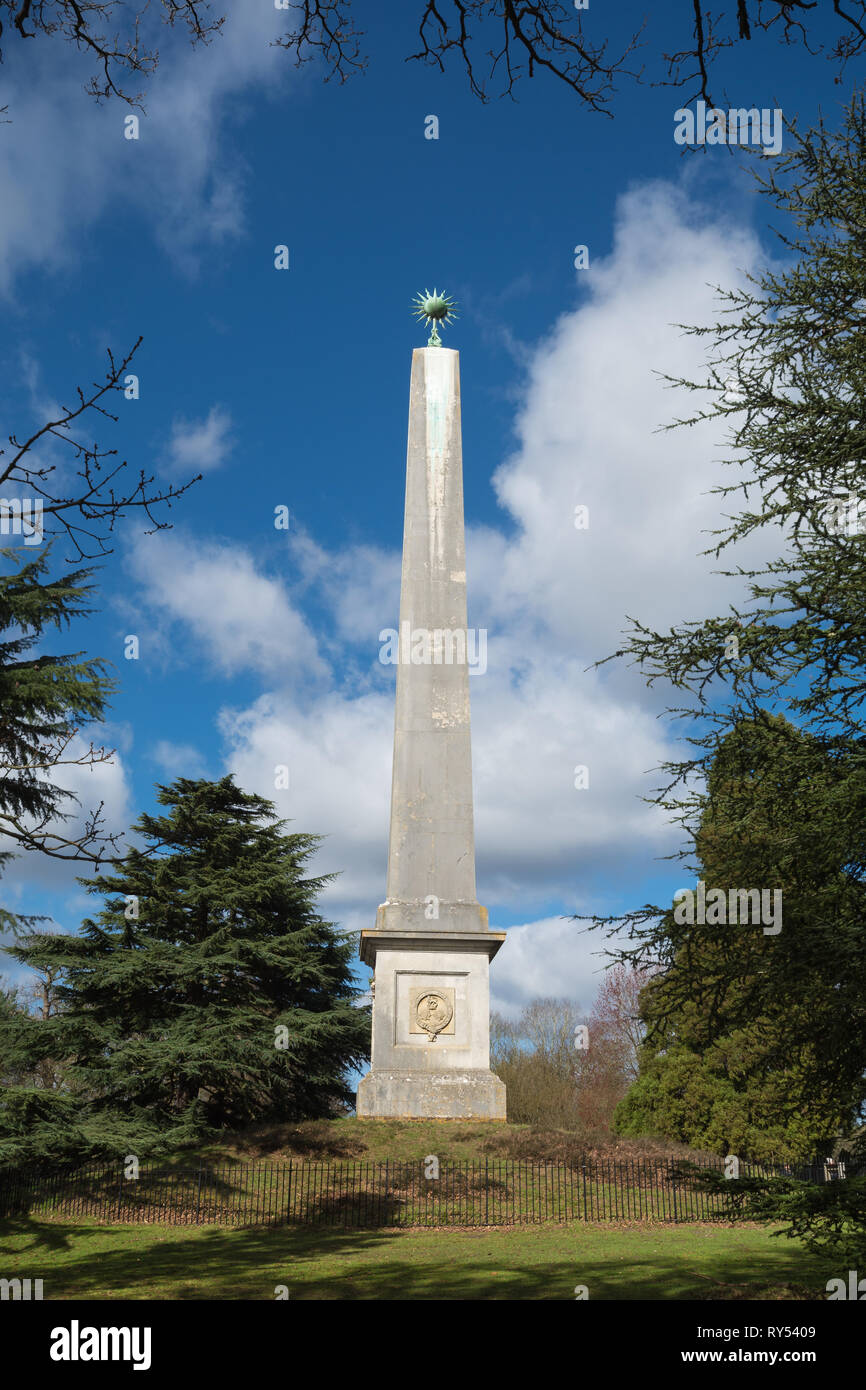 The Cumberland Obelisk in Windsor Great Park, UK, a memorial to the ...