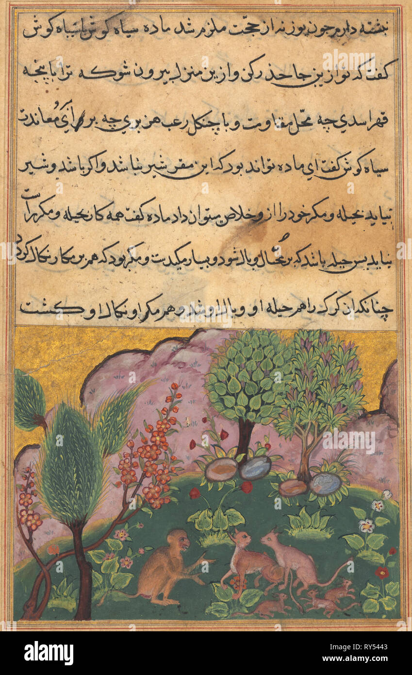 Tuti-Nama (Tales of a Parrot): Tale XXIX, c. 1560. India, Mughal, Reign ...