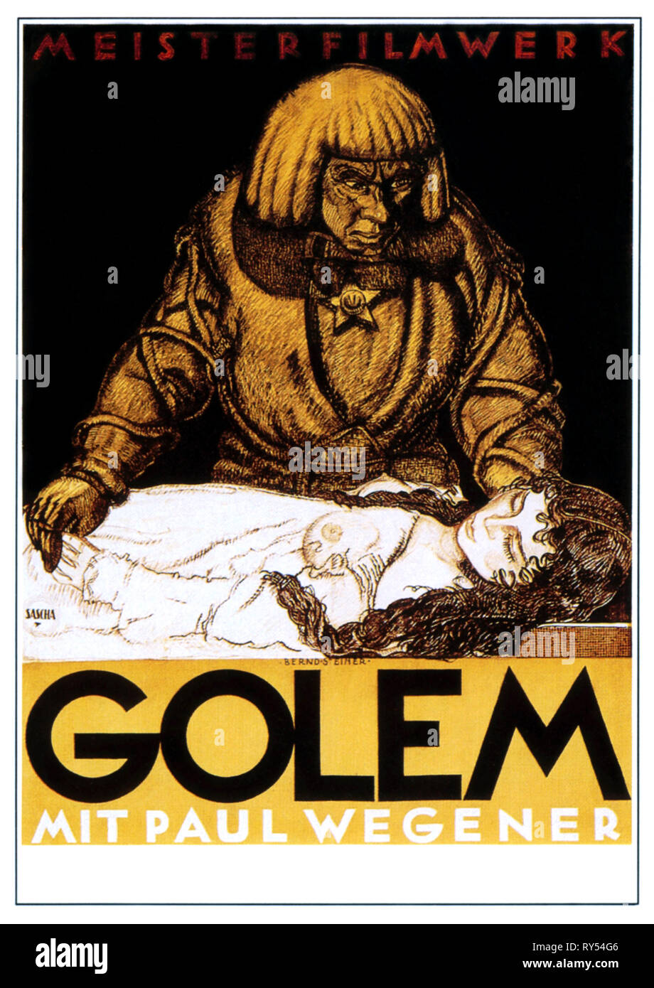 WEGENER,POSTER, THE GOLEM: HOW HE CAME INTO THE WORLD, 1920 Stock Photo ...