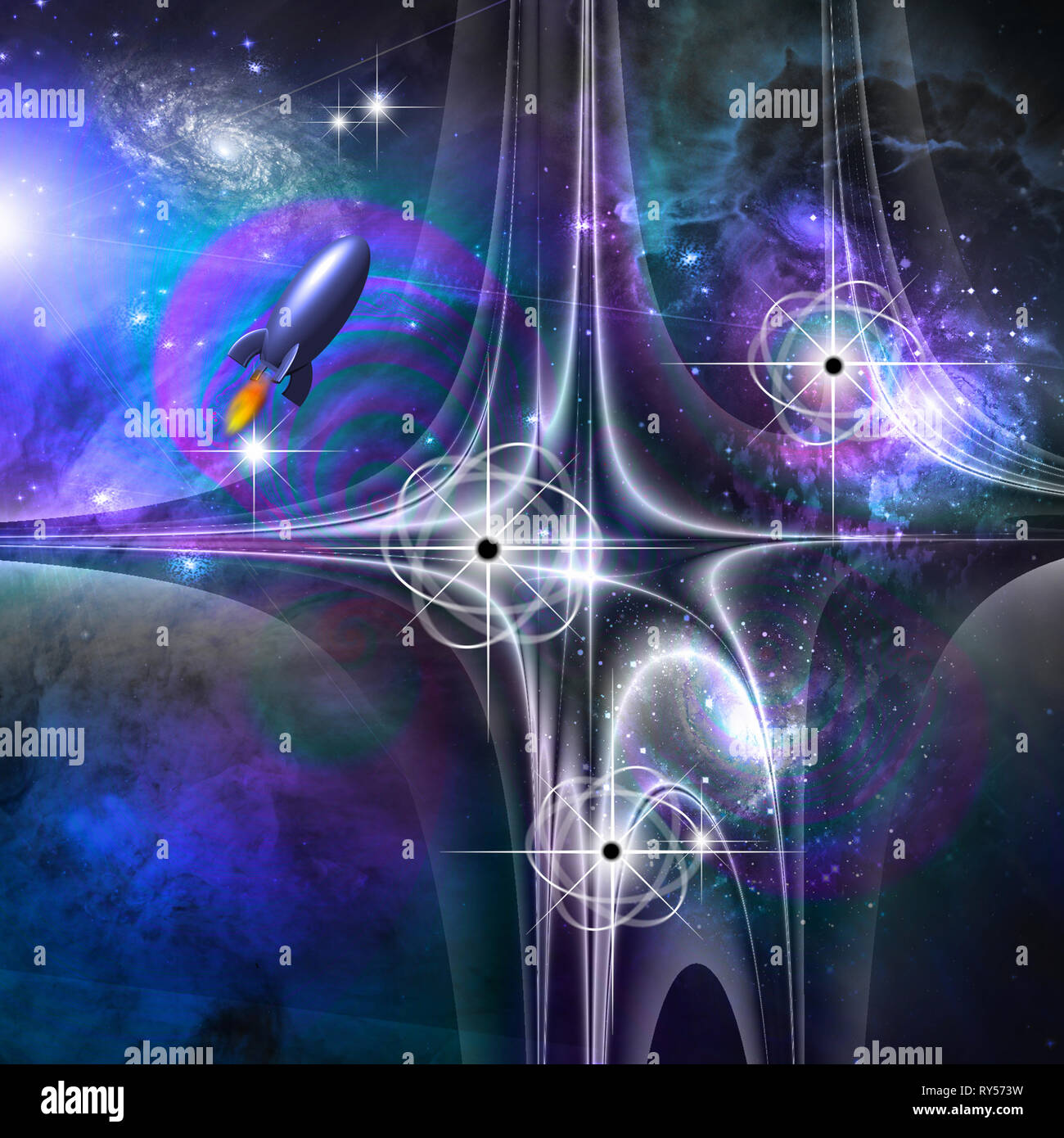 Retro Science Fiction Style Art Stock Photo - Alamy