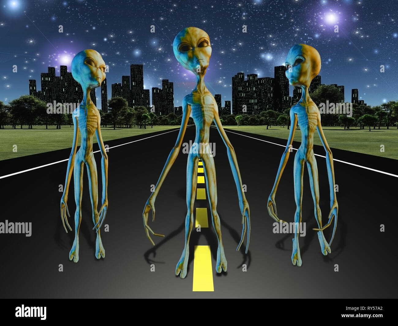 Space sci fi road hi-res stock photography and images - Alamy