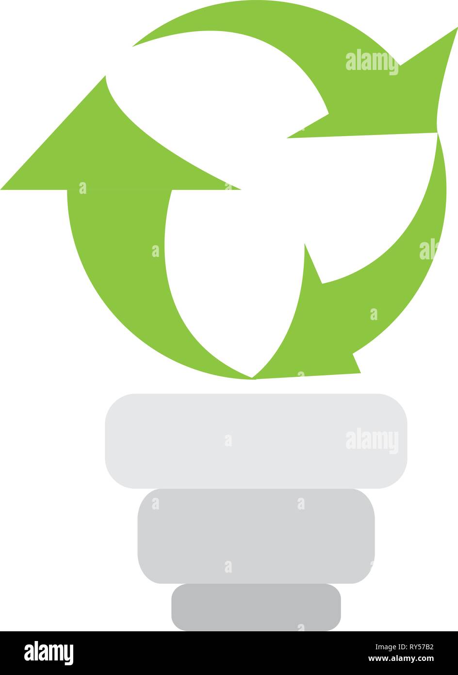 Lightbulb with a recycling symbol Stock Vector Image & Art - Alamy