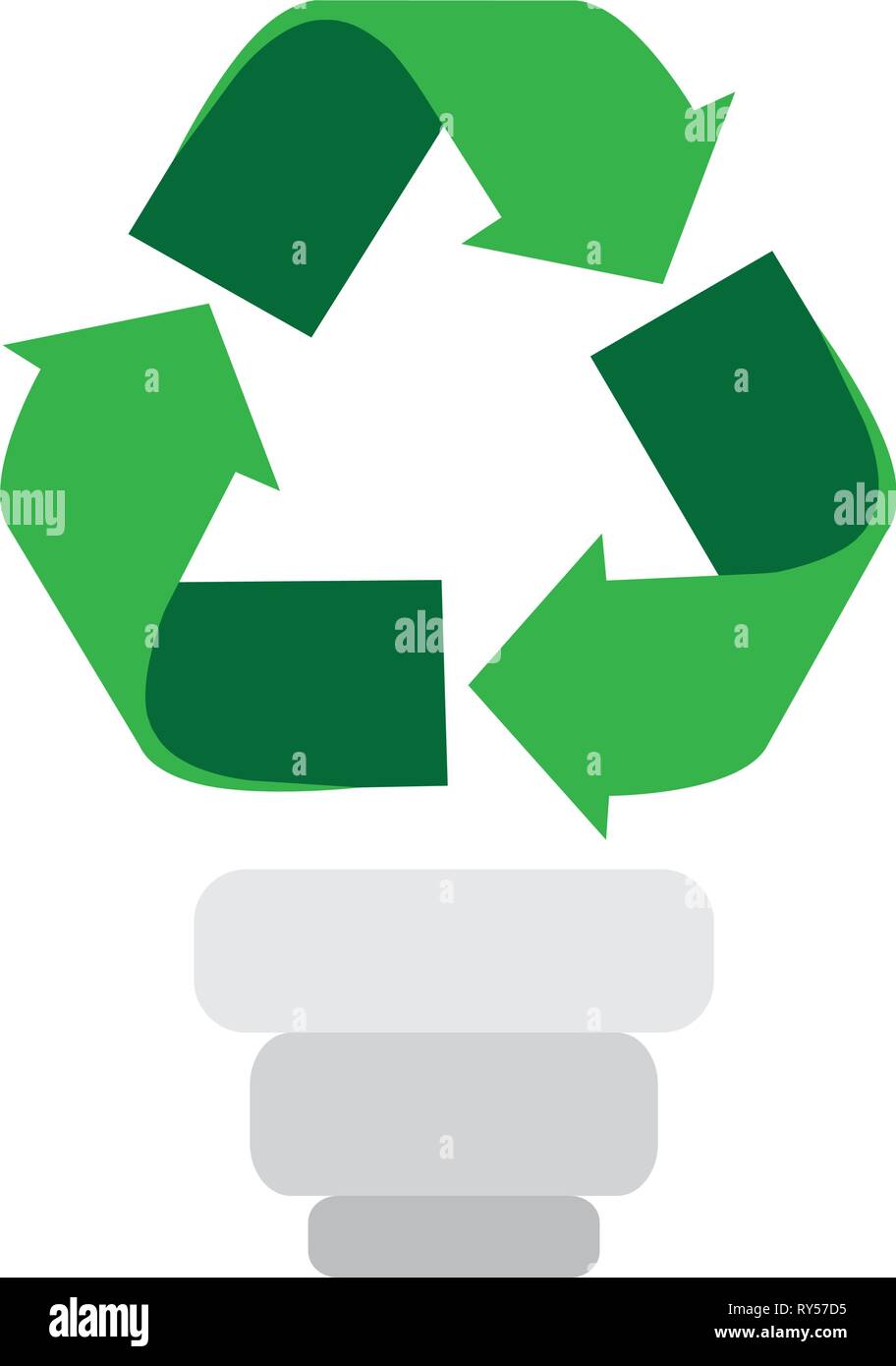 Lightbulb with a recycling symbol Stock Vector Image & Art - Alamy