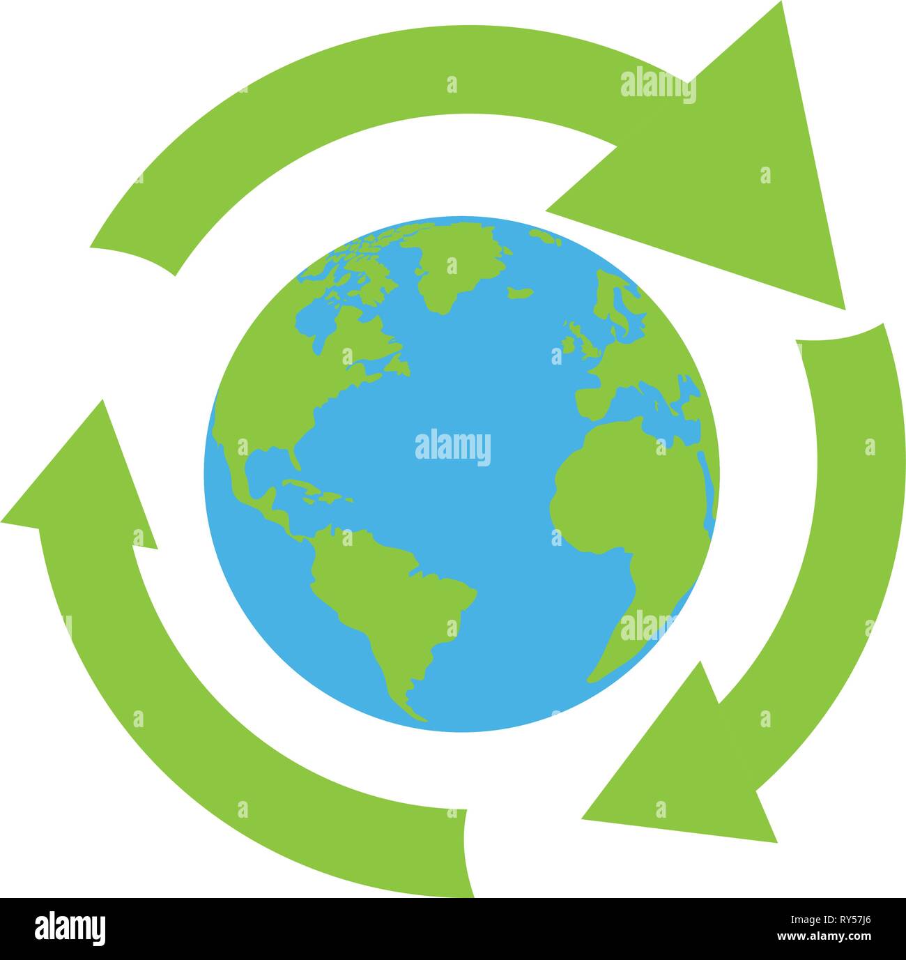 Recycling symbol around the earth planet Stock Vector Image & Art - Alamy