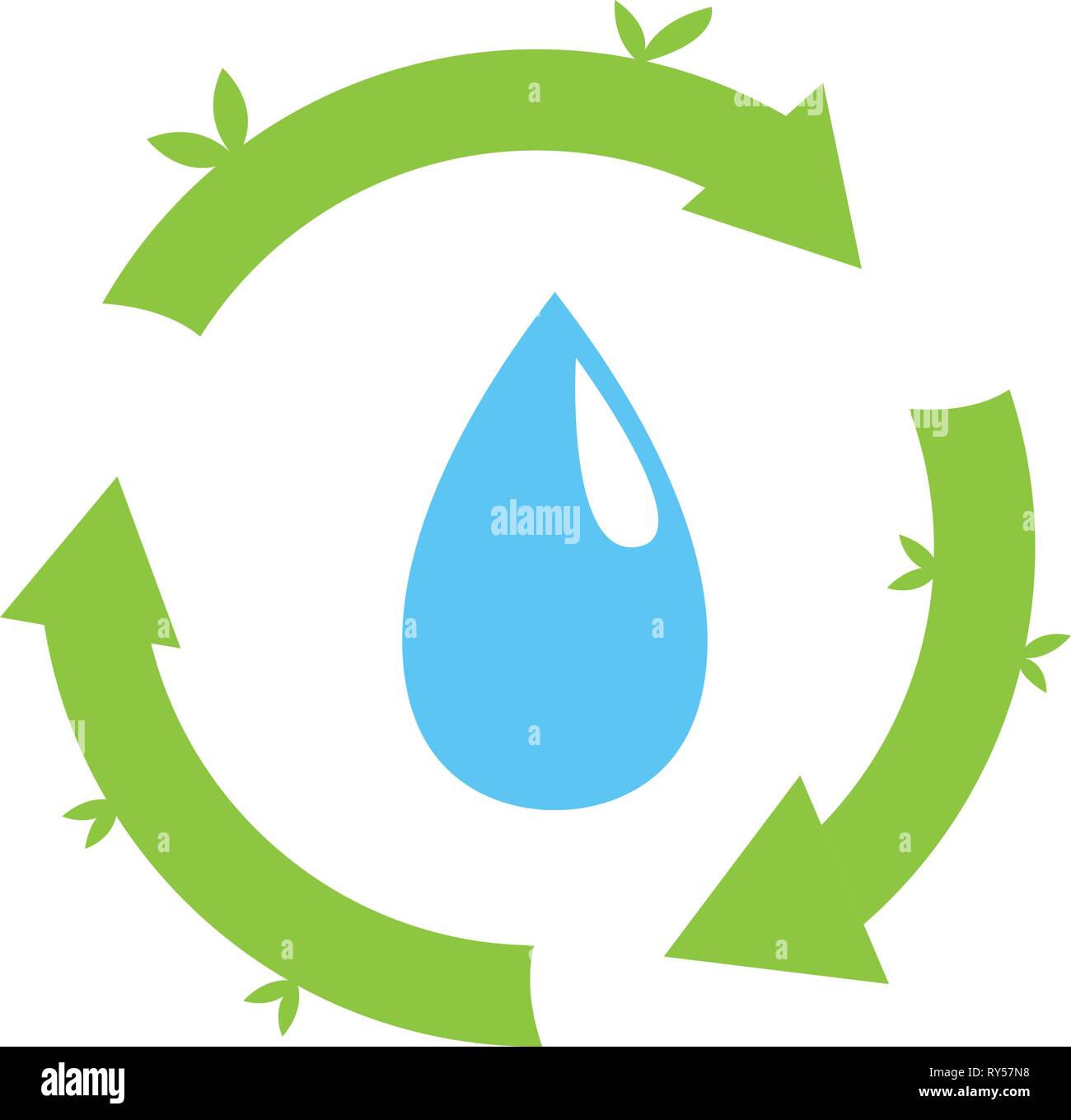 Drop recycle water Stock Vector Images - Alamy