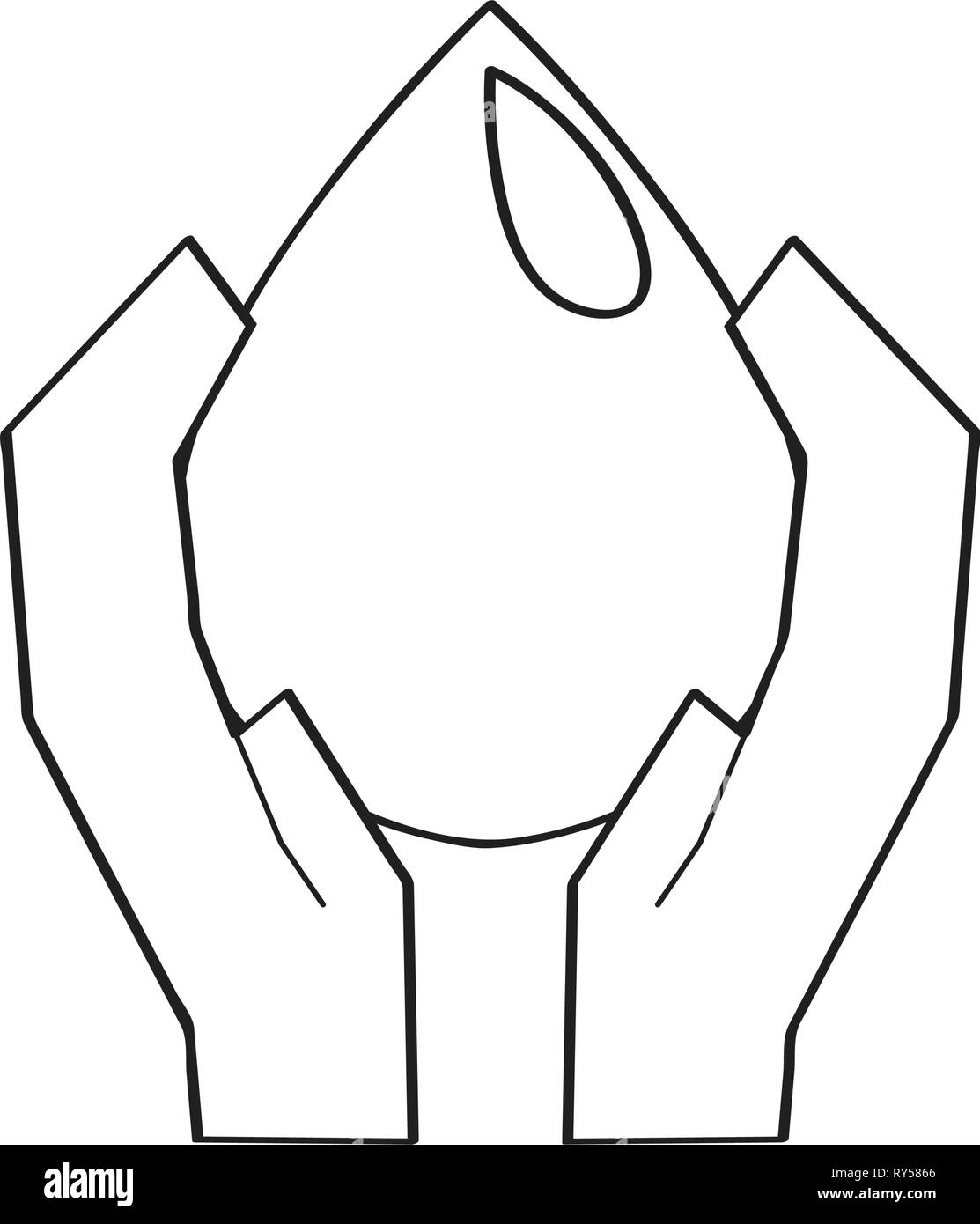 Water hands splash Stock Vector Images - Alamy